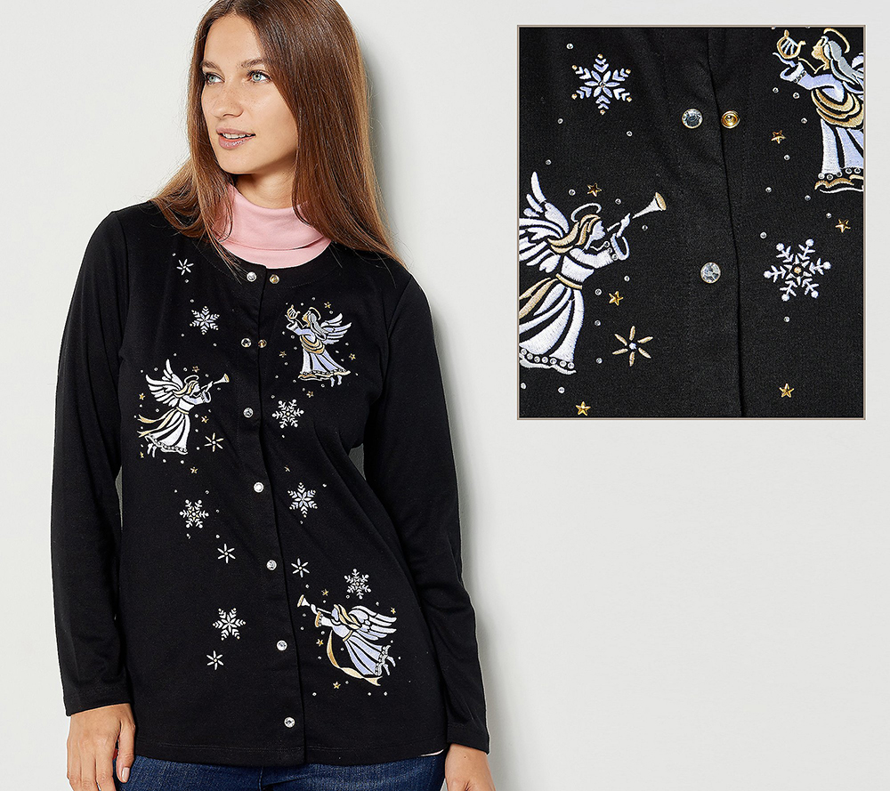 Sequin Holiday Tops | Angel Collection | Quacker Factory